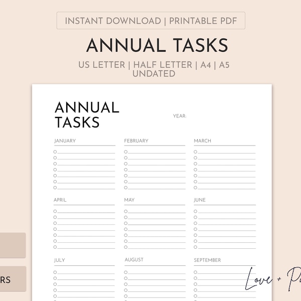 Printable Weekly Task List Printable Task List Planner Insert Undated ...