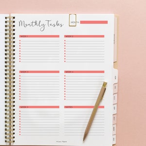Printable Month Task List | Printable Task List | Planner Insert ...