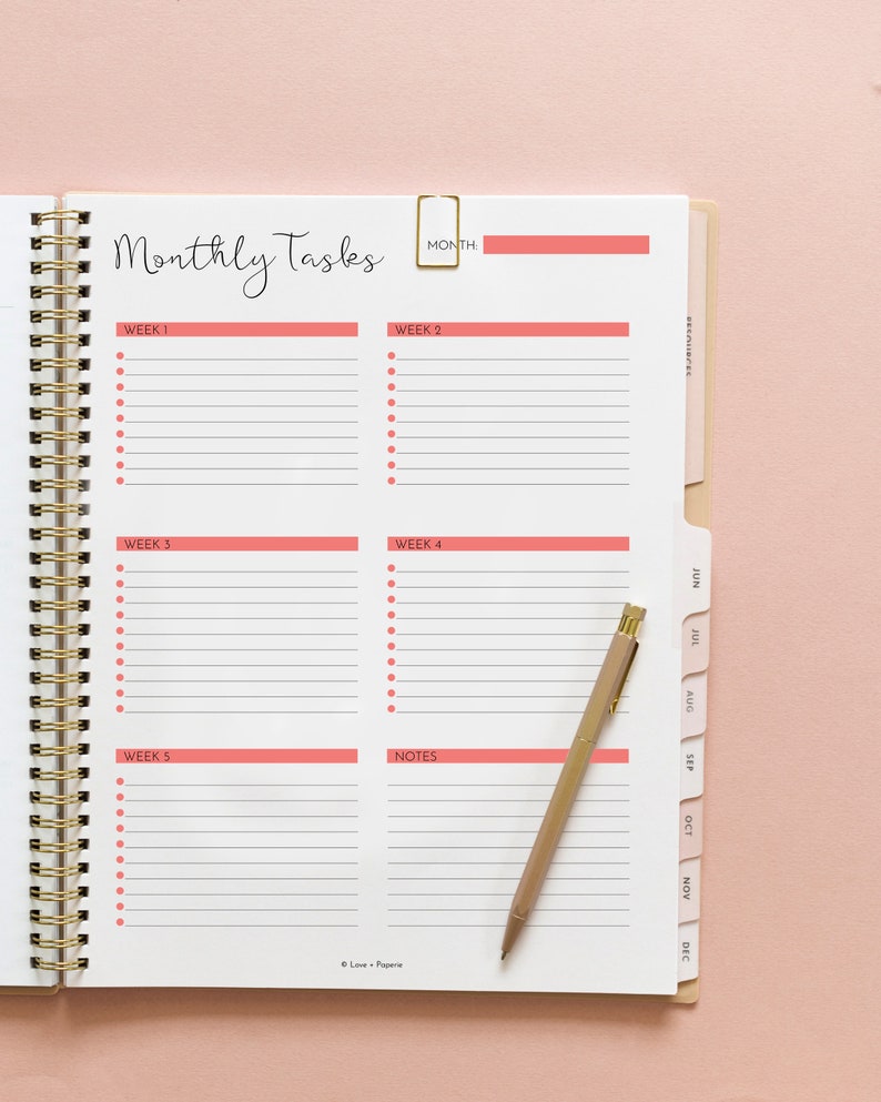 Printable Month Task List Printable Task List Planner | Etsy
