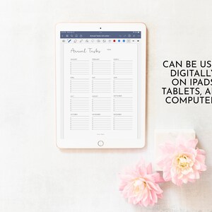 Printable Annual Task List | Printable Task List | Planner Insert ...