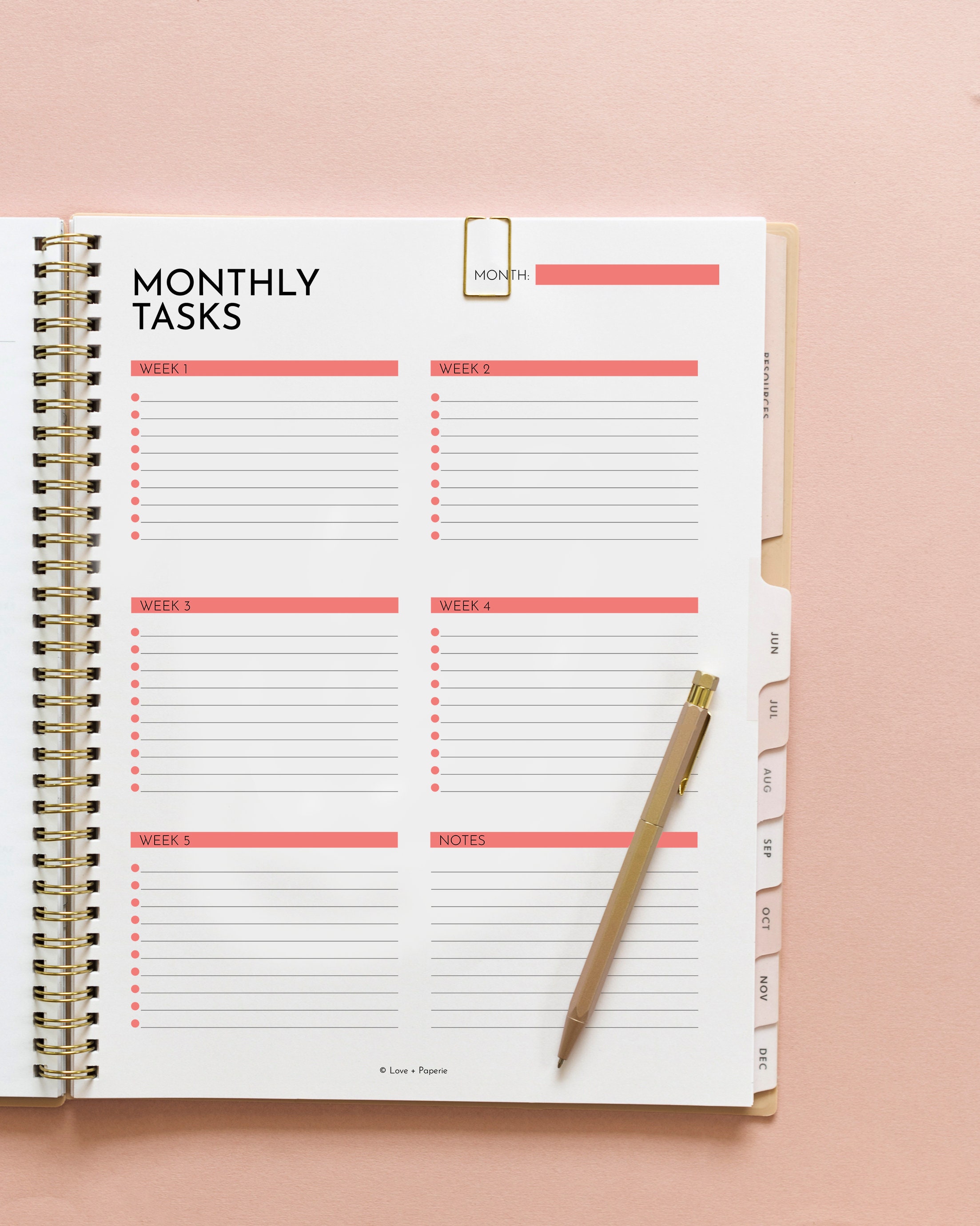 Printable Month Task List Printable Task List Planner Insert Undated A4 ...