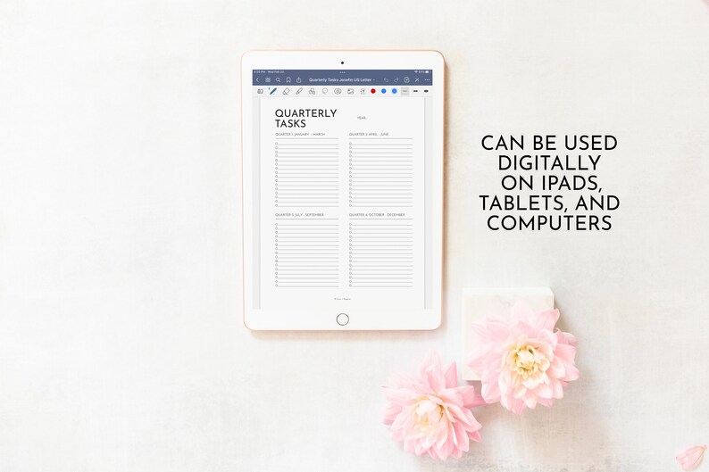 Printable Quarterly Task List | Printable Task List | Planner Insert ...