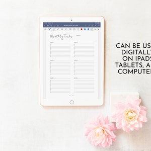 Printable Month Task List | Printable Task List | Planner Insert ...