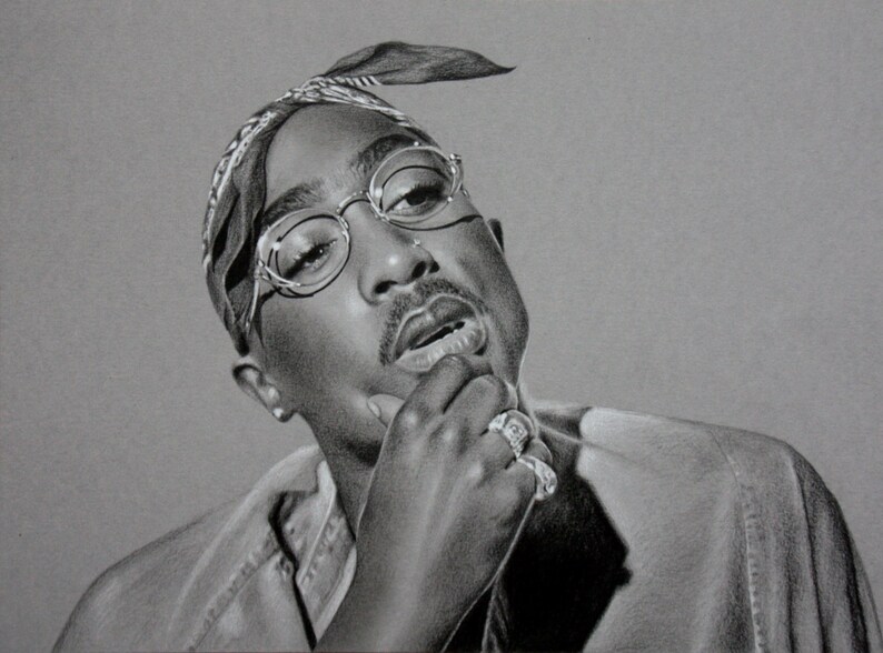 Tupac Shakur Drawing - Etsy