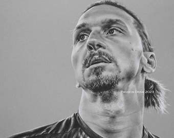 Digital Drawing Zlatan Ibrahimovic - Etsy