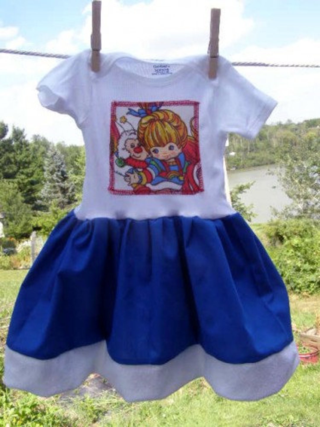 Rainbow BRITE Onesie Dress Shirt Baby Toddler or Kids Layette Kawaii ...