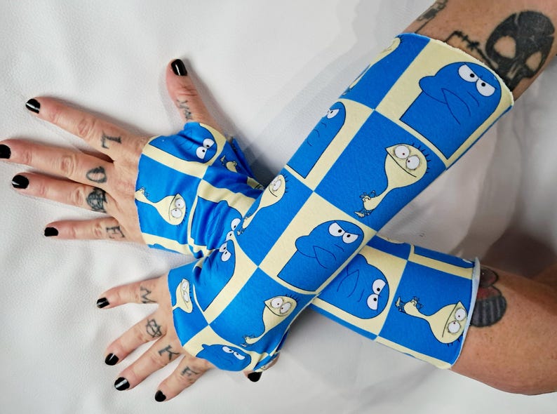 Bloo and Cheese Fingerless Gloves , Arm Warmers, Accessories, Costume ...