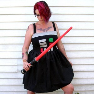 Custom Darth Vader Star Wars Inspired Costume Cosplay Dress W Straps ...