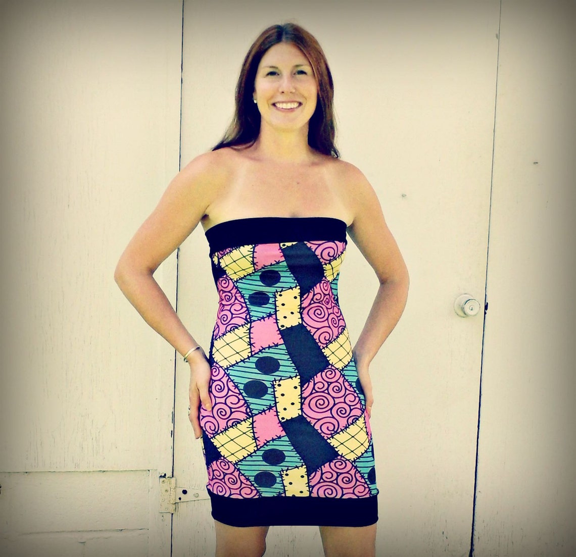 Nightmare Before Christmas Mini Dress Sally Stitches Patchwork - Etsy