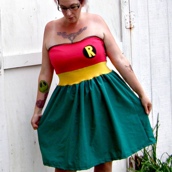 Retro Robin Dress Costume Party Cosplay New Sexy Sidekick | Etsy