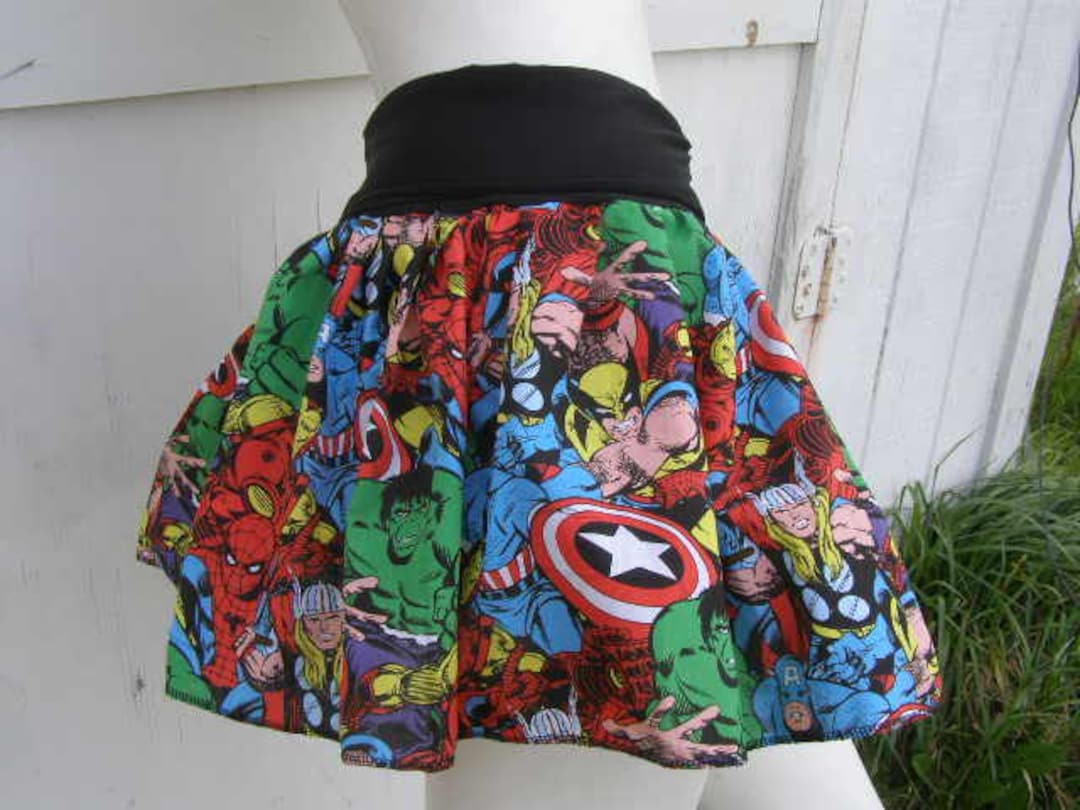 Comic Books Super Hero Retro Geek Skirt Custom Made Con Convention ...