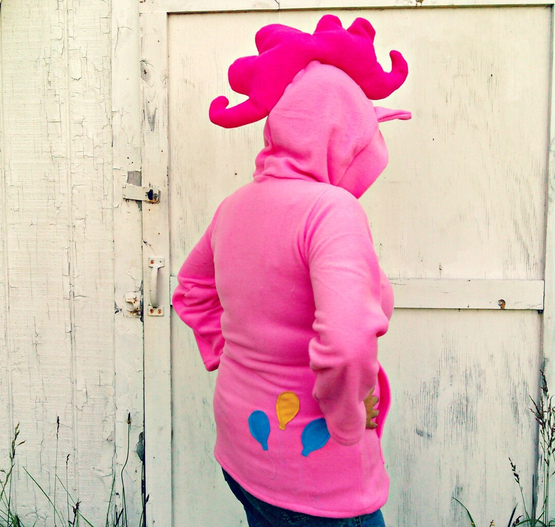 My Little Pony Custom Plush Hoodie Jacket Pinkie Pie MLP FIM Deluxe - Etsy