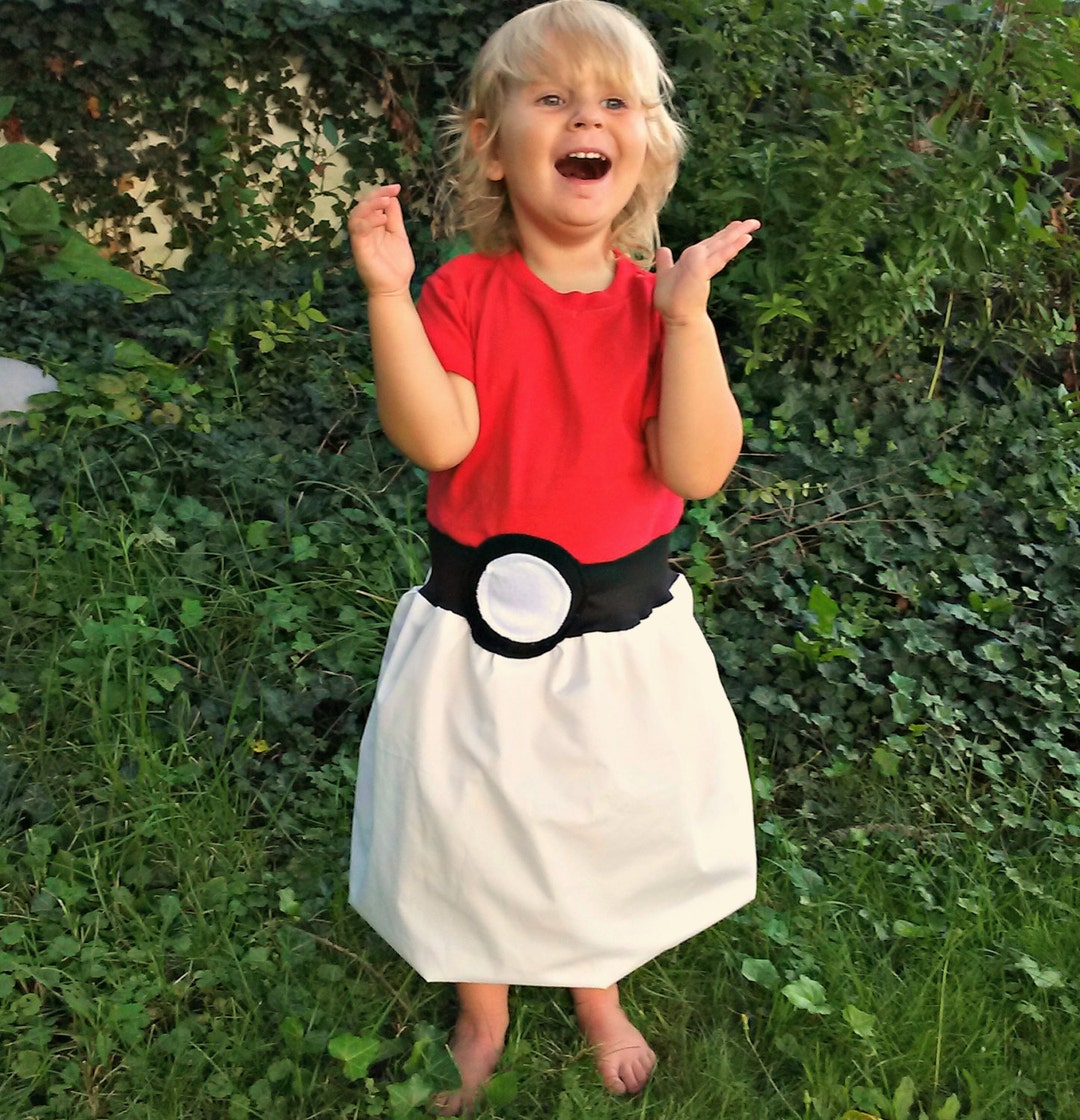 Pokemon Pokeball Inspired Dress Shirt Baby Toddler or Girls Kawaii ...