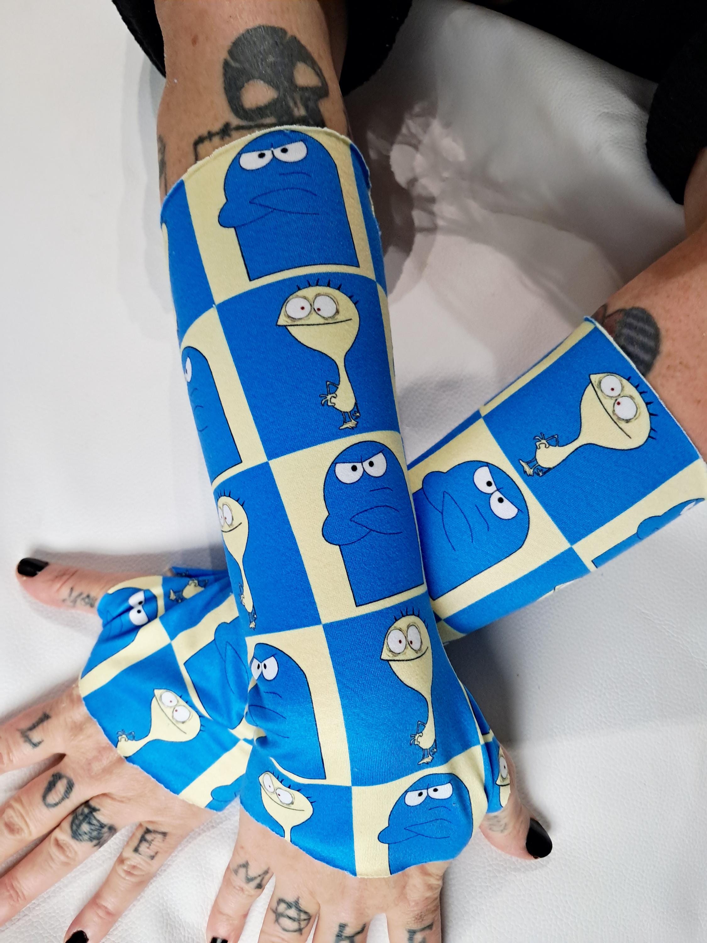 Bloo and Cheese Fingerless Gloves , Arm Warmers, Accessories, Costume ...