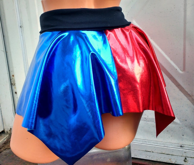Suicide Inspired Harley Miss Quinn Costume Cosplay Pixie Hem Mini Skirt ...