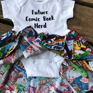 Future Comic Book Nerd Onesie Baby Dress, Toddler, or Kid Tshirt Dress ...