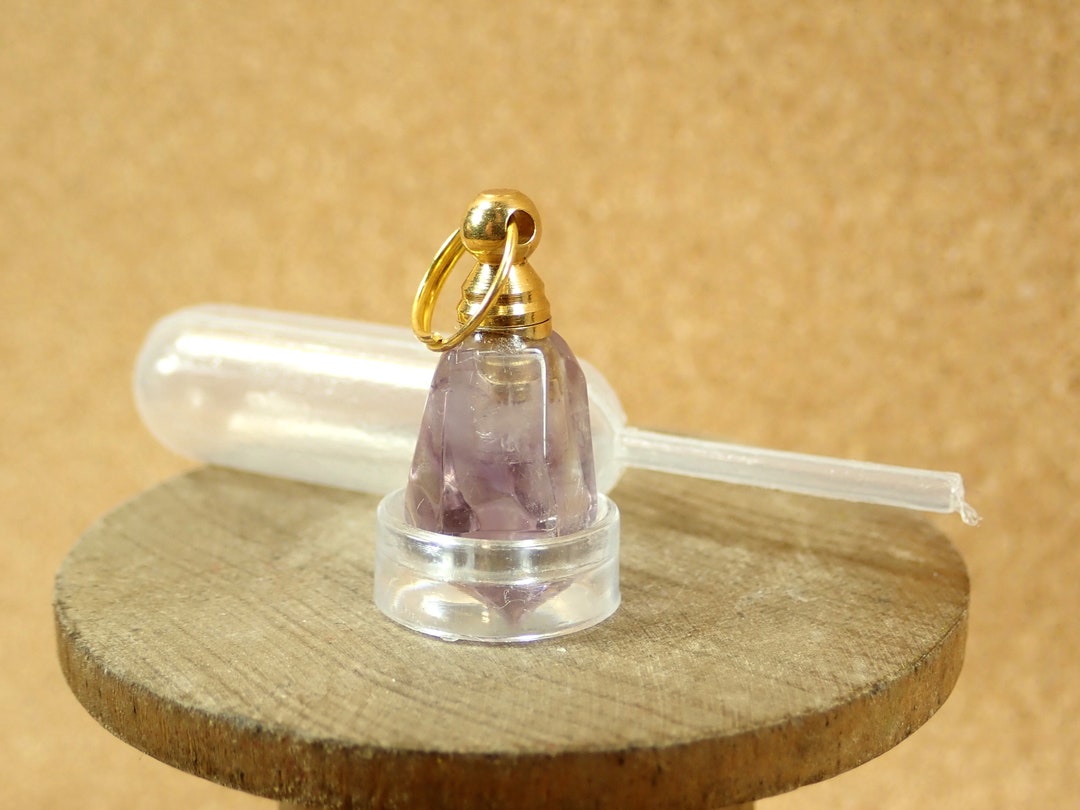 1.3in Amethyst Bottle Mineral Specimen - Light Purple Small Vial for ...