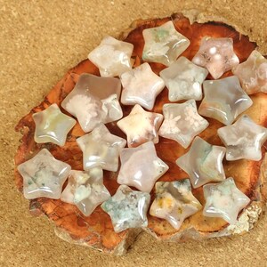 17mm Flower Agate Mini Star Mineral Specimen - Smooth Polished Natural ...