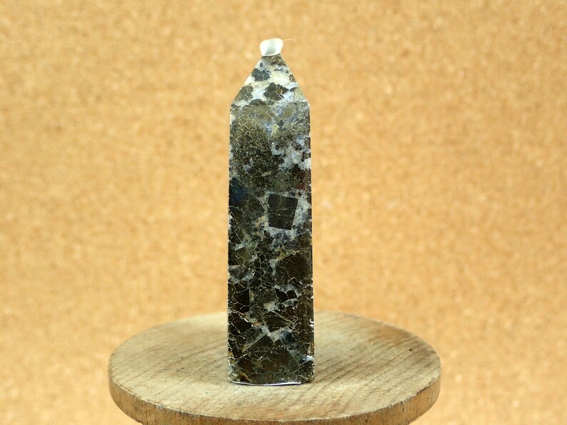 2.3in Pyrite Tower Mineral Specimen - Smooth Polished Natural Stone ...