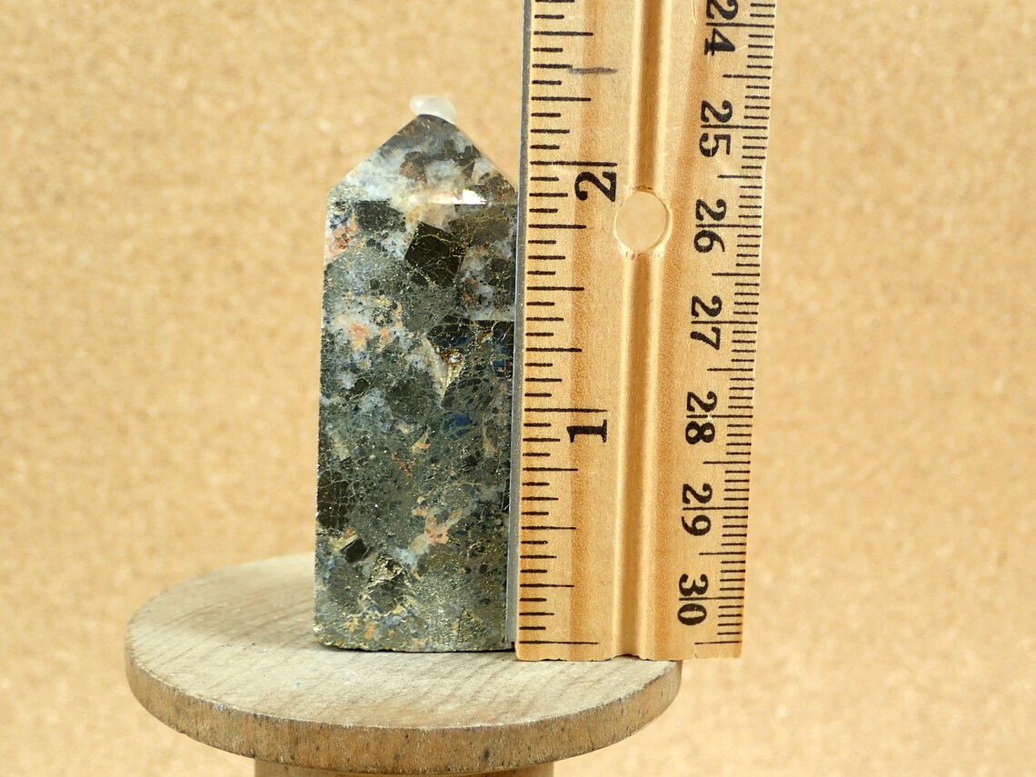 2.3in Pyrite Tower Mineral Specimen - Smooth Polished Natural Stone ...