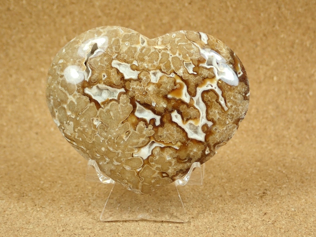 2.3in Chocolate Calcite Heart Mineral Specimen - Slightly Rough ...