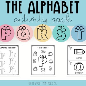 Alphabet Activity Book Letters P-T Preschool Worksheets Alphabet ...