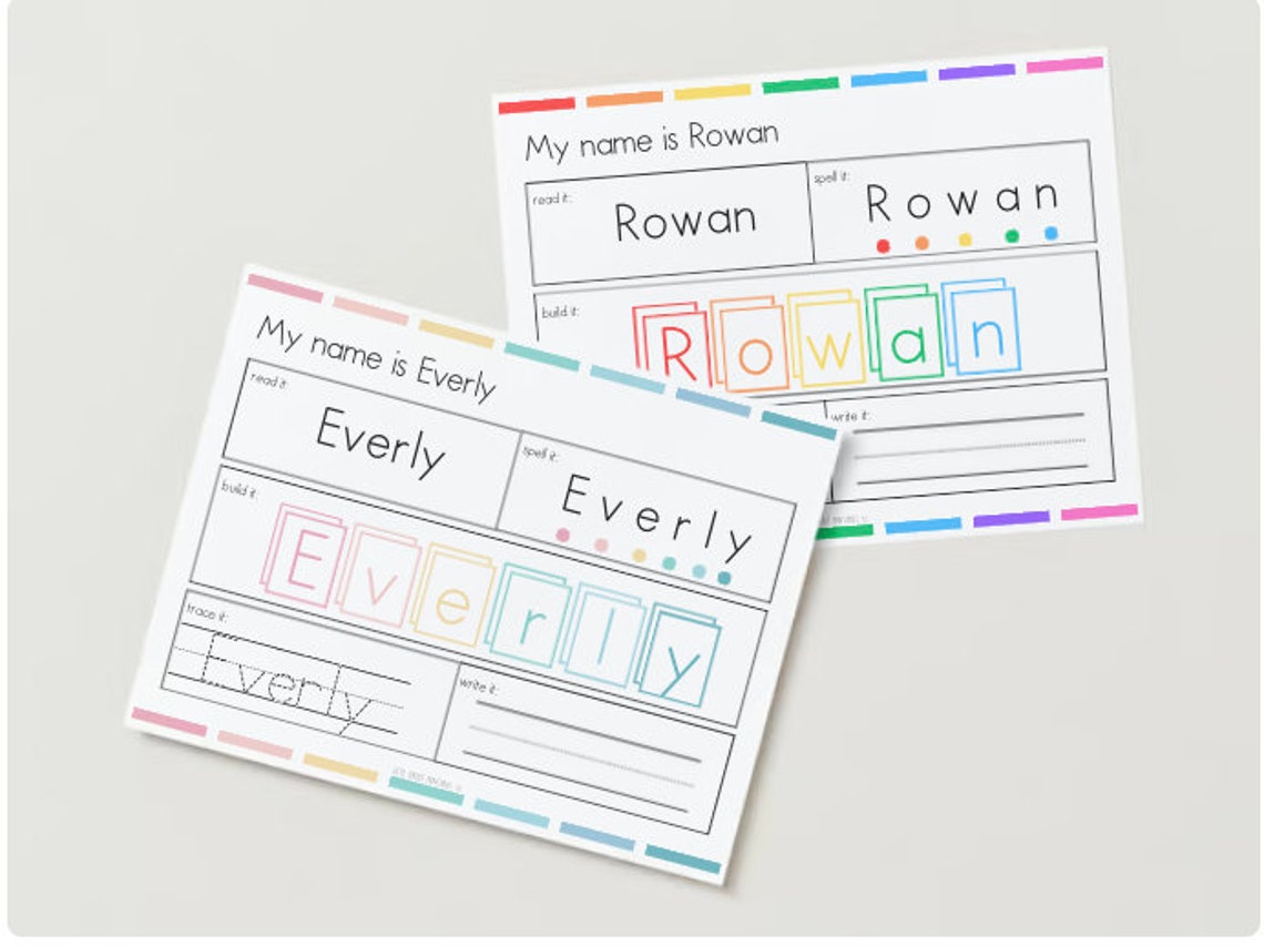 Preschool Name Recognition Mat | Homeschool Printables | Toddler ...