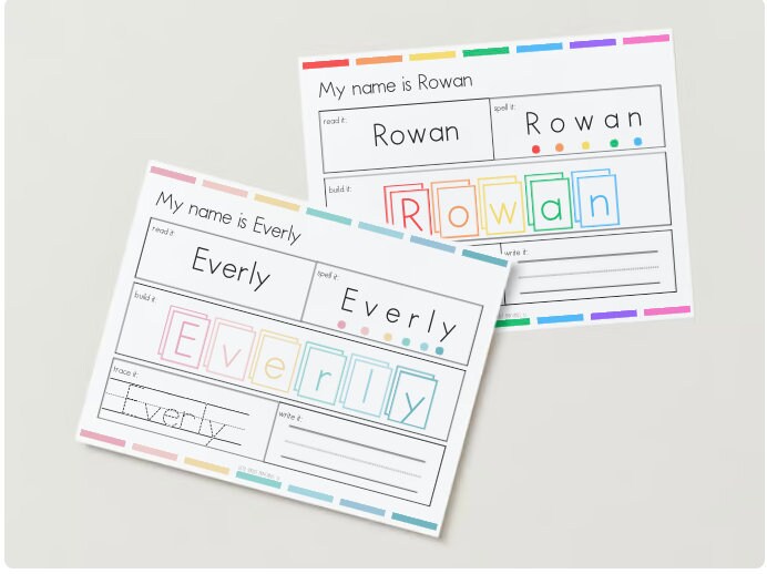 Preschool Name Recognition Mat | Homeschool Printables | Toddler ...