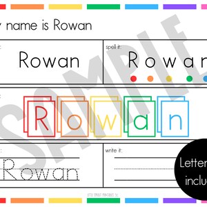 Personalized Name Recognition Mat: Homeschool Printable Activity ...