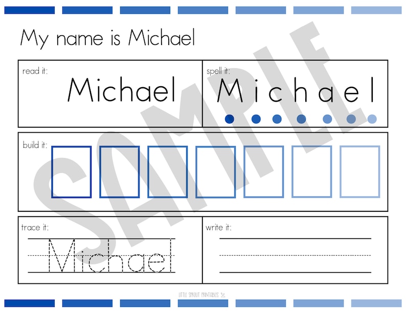 Preschool Name Recognition Mat | Homeschool Printables | Toddler ...