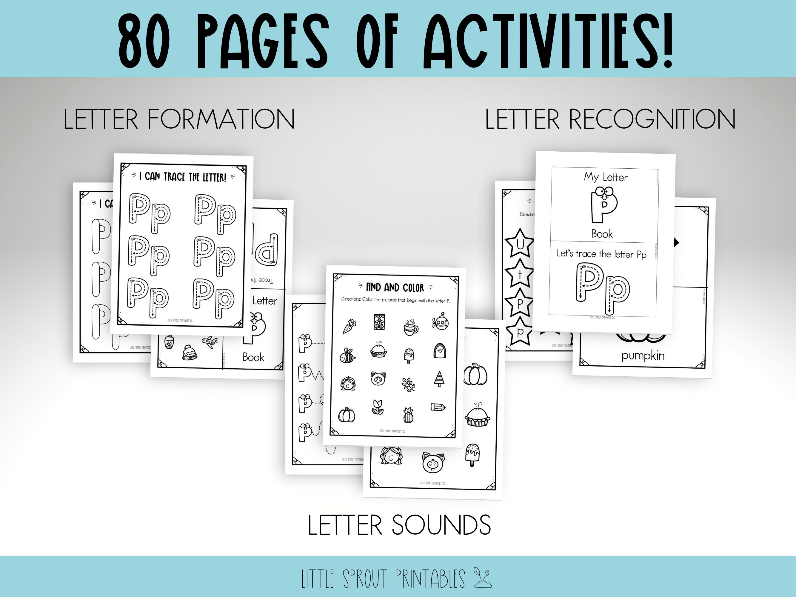 Alphabet Activity Book | Letters P-T | Preschool Worksheets | Alphabet ...