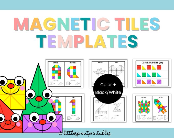 2D Magnetic Tile Shape Cards - Etsy Canada