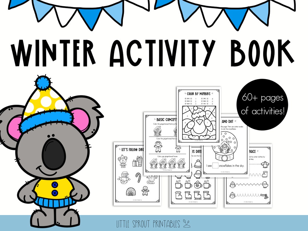 Winter Activity Book: Preschool Learning Worksheets (digital Download ...