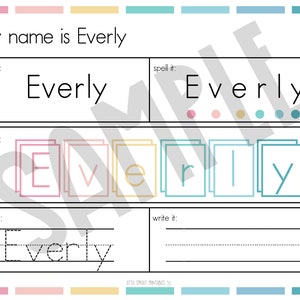 Preschool Name Recognition Mat | Homeschool Printables | Toddler ...