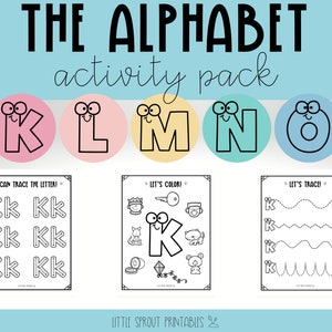 Alphabet Activity Book | Letters K-O | Preschool Worksheets | Alphabet ...
