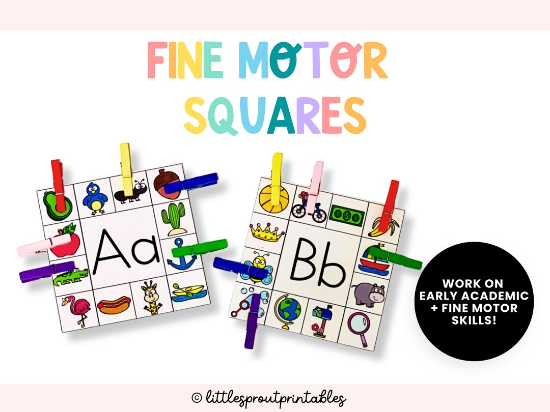 Toddler Fine Motor Printable | Letter, Number, Color & Shape Activity ...