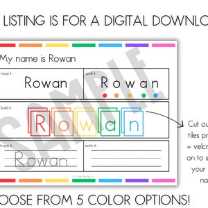 Preschool Name Recognition Mat | Homeschool Printables | Toddler ...