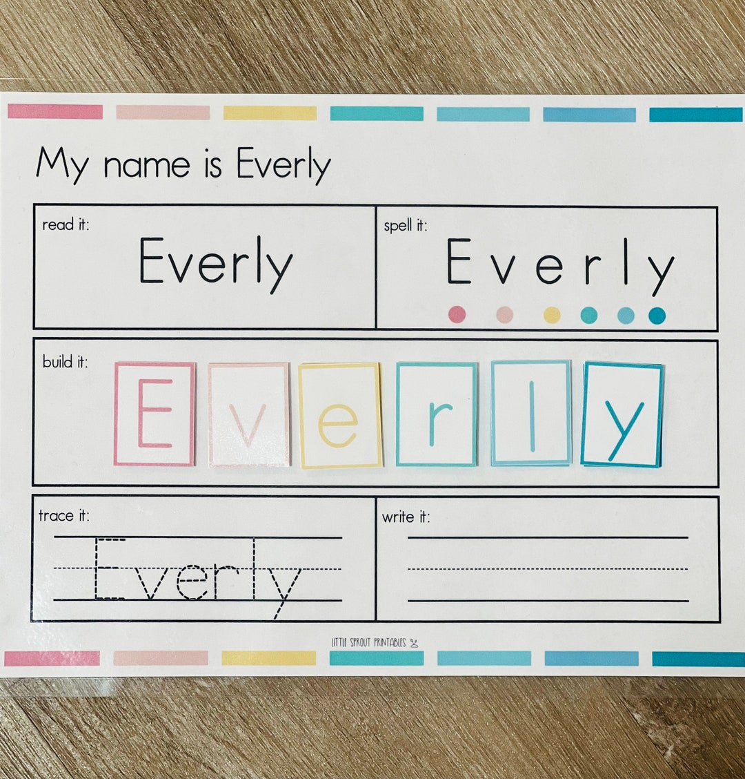Preschool Name Recognition Mat | Homeschool Printables | Toddler ...