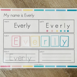 Preschool Name Recognition Mat | Homeschool Printables | Toddler ...