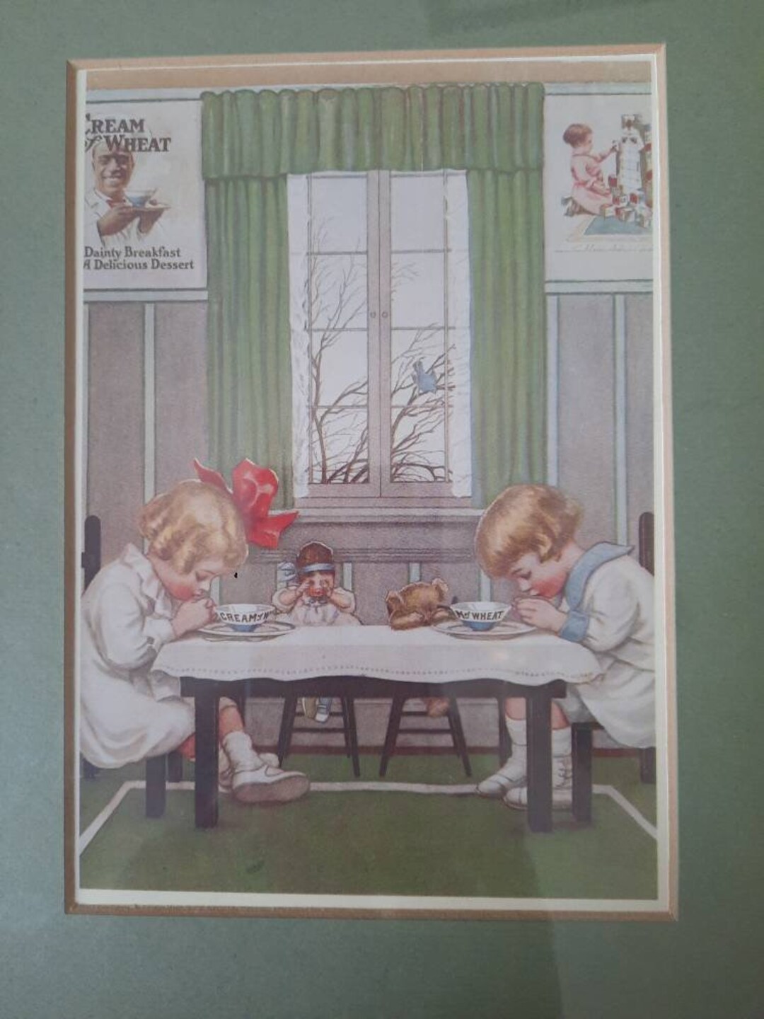 Besse Pease Gutmann Cream of Wheat Saying Grace Framed Print - Etsy