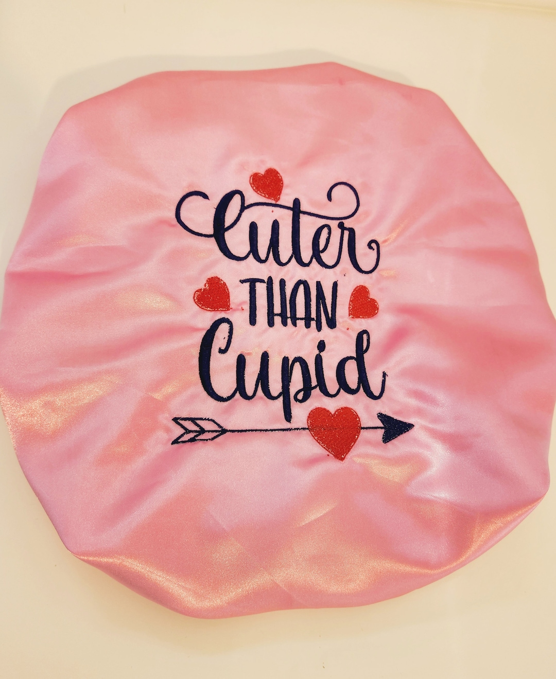 Valentine's Day Hair Bonnet/satin ADULT Bonnet/love Bonnet/ Embroidered ...