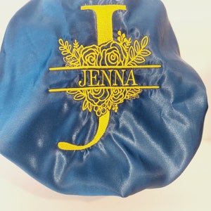 Elegant Monogram Hair Bonnet/satin ADULT Bonnet/personalized ...