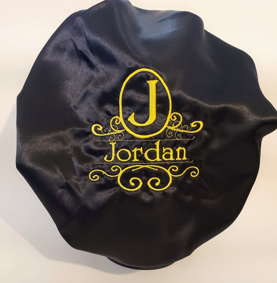 Elegant Monogram Hair Bonnet/satin ADULT Bonnet/personalized Bonnet ...
