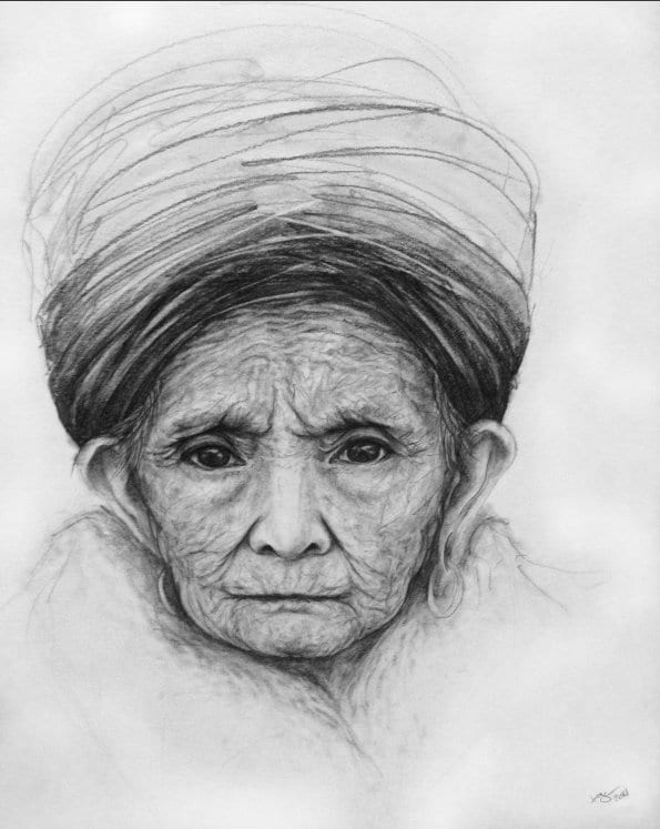 Elderly Woman Sketch