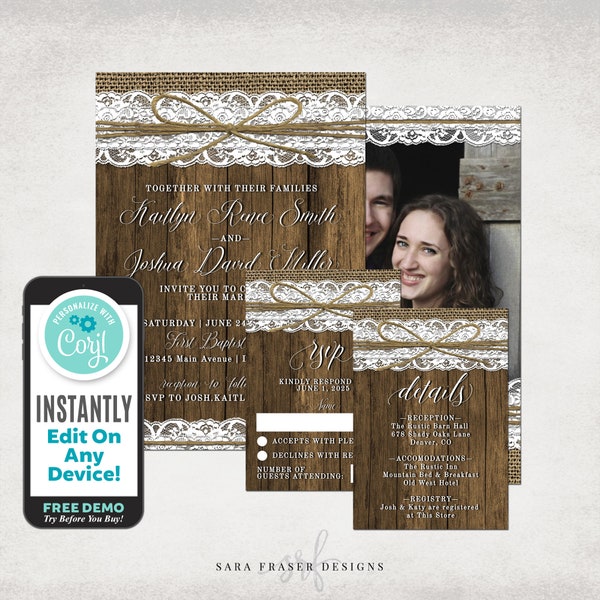 Wedding Invitation Lace - Etsy