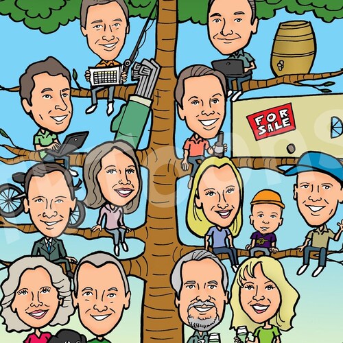 CUSTOM CARICATURE Portrait Drawing From Photo / Personalized - Etsy