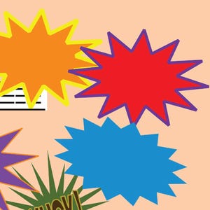 Starbursts Superhero Clipart Comic Book Bursts / Bubbles Photo Booth 40 ...