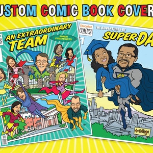 Custom COMIC BOOK Cover Superhero Cartoon Caricature Drawing | Etsy