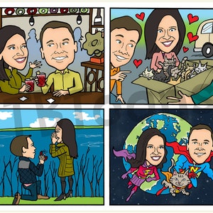 Personalized Comic Strip Drawing - Custom Cartoon Caricature, Story ...