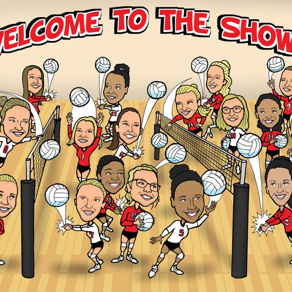 Team Caricatures - Etsy